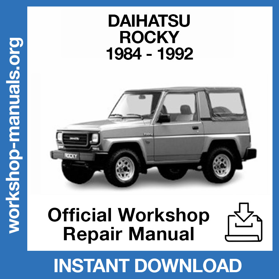 Daihatsu Rocky F78 Workshop Manual